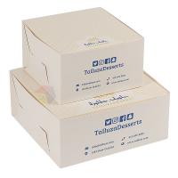 China Custom 10x10 Food Grade Folding Cake Bakery Boxes Gift Packaging Paper Box with Logo for sale