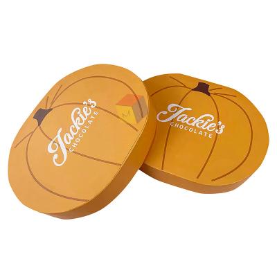 China Handmade Food Paper Gift Box Pumpkin Shape Paper Candy Chocolate Box for sale