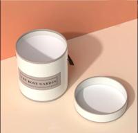 China Custom Luxury Round Flower Packaging Box with Ribbon Handle - 157gsm Paper & 1200gsm Cardboard Construction for sale