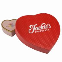 China Custom Heart Chocolate Box Hard Cardboard Eco Friendly Gift Packaging OEM Size for sale