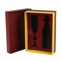 China Luxury Design Hard Cardboard Gift Packaging Single Wine Paper Boxes Custom Print With Foam Insert for sale