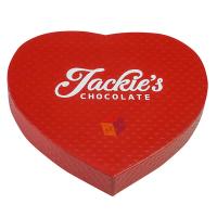 China Custom Heart Shape Chocolate Box Rigid Cardboard Gift Packaging 1200gsm for sale