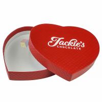 China Custom Heart Shape Chocolate Box Rigid Cardboard Gift Packaging 1200gsm for sale