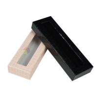 China Custom Black Rigid Cardboard Gift Pens Box Packaging with Flock Blister Tray 100% Eco-Friendly for sale