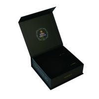 China Luxury Black Magnetic Closure Custom Foil Logo Gift Box with Foam Insert - 500pcs MOQ, 10-Day Production for sale
