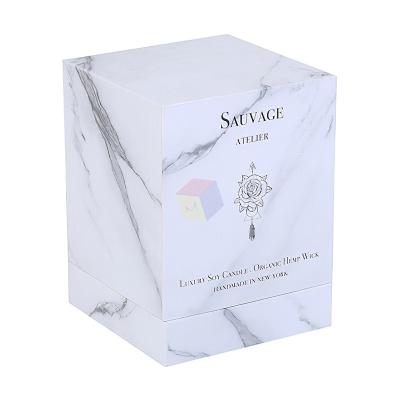 China Custom Logo Rigid Cardboard Soy Wax Candle Gift Set with Glass Jar and Foam Insert 100-500pcs for sale