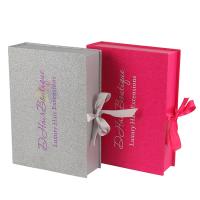 China Custom Silver Glitter Wig Packaging Boxes with Foil Logo & Ribbon Closure - 500pcs MOQ, 10-Day Production for sale