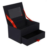 China Custom Soft Touch Rigid Cardboard Luxury Gift Box with Sliding Drawer 500pcs MOQ for sale
