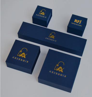 China Custom Magnetic Closure Jewelry Box 500pcs MOQ With Logo Printing - Eco-Friendly Gift Packaging for sale