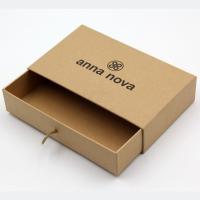 China Brown Kraft Rigid Cardboard Drawer Slide Gift Boxes - Custom Logo Packaging with 500pcs MOQ and 10-Day Production for sale