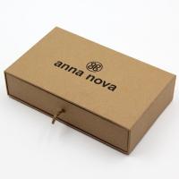 China Brown Kraft Rigid Cardboard Drawer Slide Gift Boxes - Custom Logo Packaging with 500pcs MOQ and 10-Day Production for sale