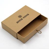 China Brown Kraft Rigid Cardboard Drawer Slide Gift Boxes - Custom Logo Packaging with 500pcs MOQ and 10-Day Production for sale