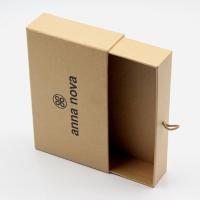 China Brown Kraft Rigid Cardboard Drawer Slide Gift Boxes - Custom Logo Packaging with 500pcs MOQ and 10-Day Production for sale
