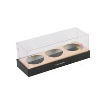 China Customizable Rectangle Food Grade Cupcake Box with Clear Lid Eco Friendly Paper Packaging for sale