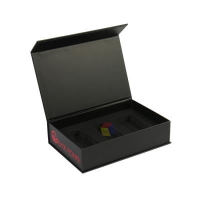 China Custom Matte Black Magnetic Closure Cardboard Box with EVA Insert Eco-Friendly Packaging for sale