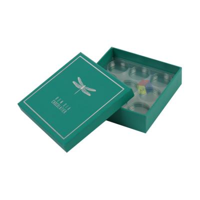 China Custom Logo Square Paper Cardboard Chocolate Gift Box with Plastic Tray Eco Friendly for sale
