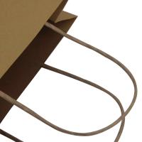 China Custom Logo Kraft Paper Food Bags with Paper Twist Handle - 500pcs MOQ, 10-Day Production for sale