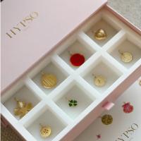 China Custom Logo Pink Slide Drawer Jewelry Box Set with Foam Insert for Necklace Ring Packaging for sale