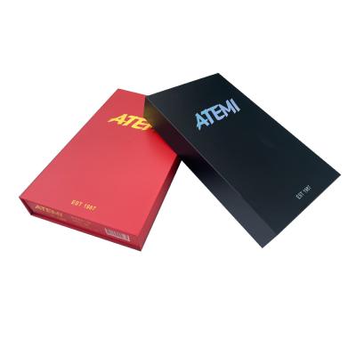 China Custom Gold Stamping Logo Magnetic Close Paddle Rackets Box Packaging With Foam Insert for sale