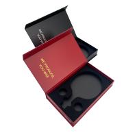 China Custom Gold Stamping Logo Magnetic Close Paddle Rackets Box Packaging With Foam Insert for sale