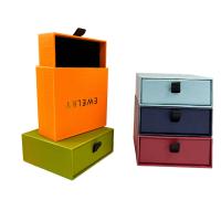 China Small Custom Logo Drawer Gift Packaging Personalized Jewelry Boxes With Velvet Foam Insert for sale