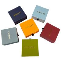 China Small Custom Logo Drawer Gift Packaging Personalized Jewelry Boxes With Velvet Foam Insert for sale