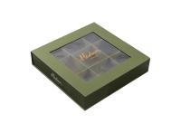 China Luxury Magnetic Close Paper Dessert Baklava Sweet Box Packaging with Window 157gsm Coated Paper for sale