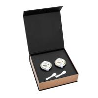 China Luxury Black Magnetic Rigid Paper Caviar Gift Box Custom Size 1200gsm Board for sale