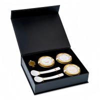 China Luxury Black Magnetic Rigid Paper Caviar Gift Box Custom Size 1200gsm Board for sale