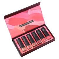 China Custom Logo Magnetic Lip Gloss Packaging Box Cosmetic Lipstick Sets Box with EVA Foam 157gsm Paper for sale