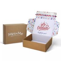 China Custom Kraft Corrugated Mailer Boxes 250gsm Paper with Easy Tear Zipper Design - ISO90001 Certified Packaging for sale
