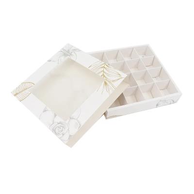 China Custom Luxury Paper Gift Box with Clear PVC Window for Food Candy Chocolate Bonbon 10-Day Lead Time for sale