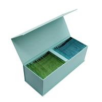 China Custom Rigid Cardboard Magnetic Flip Tea Bag Gift Box with Divider 1200gsm for sale