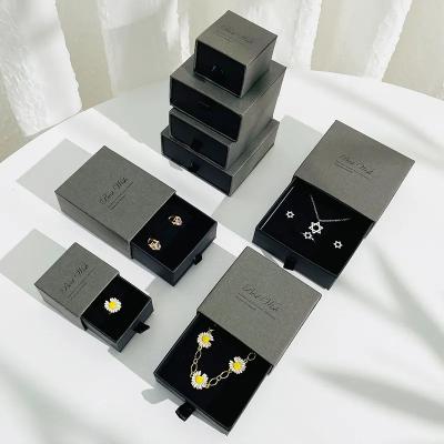 China Custom Logo Paper Drawer Jewelry Gift Box 157gsm Coated Paper 1200gsm Cardboard Wholesale for sale