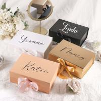 China Custom Rigid Magnetic Ribbon Closure Gift Box for Underwear Lingerie Clothing Packaging Eco Friendly for sale