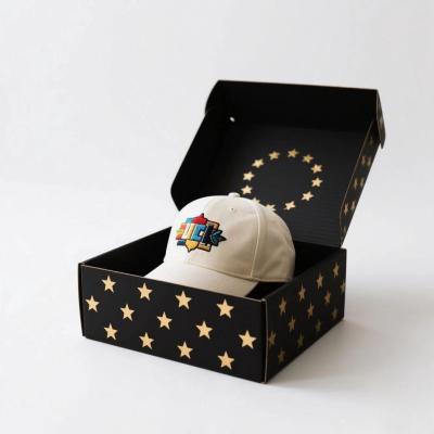 China Custom Corrugated Cardboard Baseball Cap Gift Box Packaging Eco Friendly Biodegradable for sale