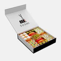 China Wholesale Custom Magnetic Folding Sushi Packaging Box Food Grade Paper Eco Friendly Biodegradable for sale