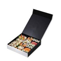 China Wholesale Custom Magnetic Folding Sushi Packaging Box Food Grade Paper Eco Friendly Biodegradable for sale