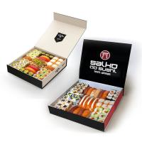 China Wholesale Custom Magnetic Folding Sushi Packaging Box Food Grade Paper Eco Friendly Biodegradable for sale
