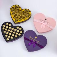 China Custom Logo Paper Cardboard Valentine Heart Chocolate Box Packaging with Divider 10x10x5cm for sale