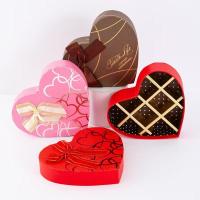 China Custom Logo Paper Cardboard Valentine Heart Chocolate Box Packaging with Divider 10x10x5cm for sale