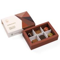 China Sliding Drawer Custom Food Grade Paper Flat Candy Chocolate Box Gift Packaging With Divider for sale