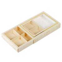 China Sliding Drawer Custom Food Grade Paper Flat Candy Chocolate Box Gift Packaging With Divider for sale