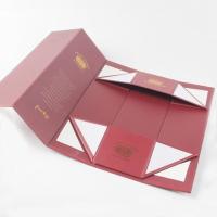 China Custom Logo Rigid Paper Cardboard Magnetic Folding Close Single Wine Box Packaging Bottle Luxury for sale