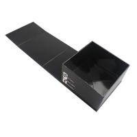 China Wholesale Custom Logo Black Magnetic Gift Packaging Folding Hat Box Rigid Cardboard 100% Eco-Friendly for sale