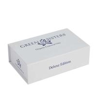 China Luxury White Magnetic Rigid Cardboard Cosmetic Bottle Essential Oil Packaging Boxes with Foam Insert for sale