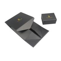China Luxury Matte Black Magnetic Folding Box with Hot Foil Logo Custom Apparel Clothing Packaging for sale