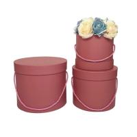China Custom Round Cylinder Flower Box Packaging with Handle - 100% Eco-Friendly Materials & 10-Day Production for sale