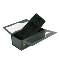 China Luxury Premium Hard Cardboard Custom Logo Magnetic Wine Gift Box Packaging With Window for sale