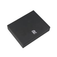 China Custom Logo Soft Touch Black Rigid Cardboard Paper Boxes Coin Packaging with EVA Foam Tray 1200gsm for sale